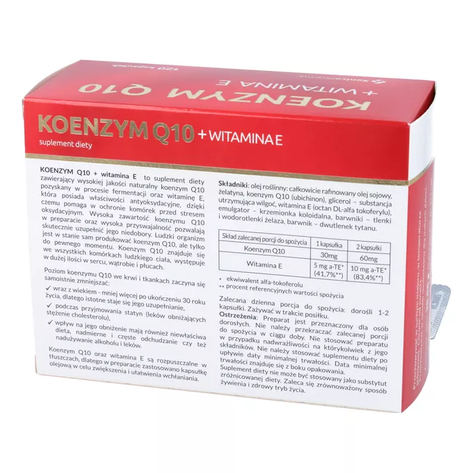 Koenzym Q10 + witamina E, 120 kapsułek - skład, cena, opinie | iZielnik.pl