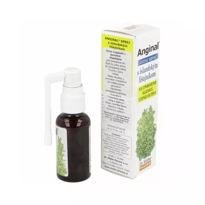 Dr. Muller Pharma - Anginal, spray z porostem islandzkim, 30 ml - skład ...