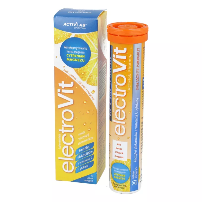 ElectroVit elektrolity, smak pomarańczowy, 20 tabletek - skład, cena ...