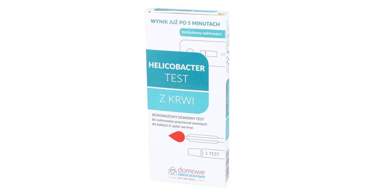 Helicobacter TEST - jednorazowy test z krwi, 1 sztuka - skład, cena ...