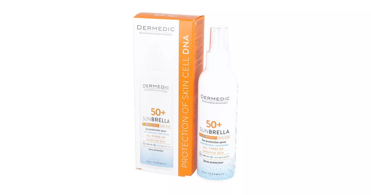 DERMEDIC Sunbrella - spray ochronny, SPF50+, 150 ml - skład, cena ...
