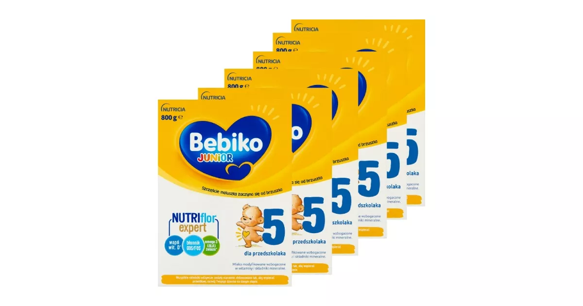 Bebiko Junior 5 Nutriflor+ - mleko modyfikowane dla przedszkolaka od 2 ...