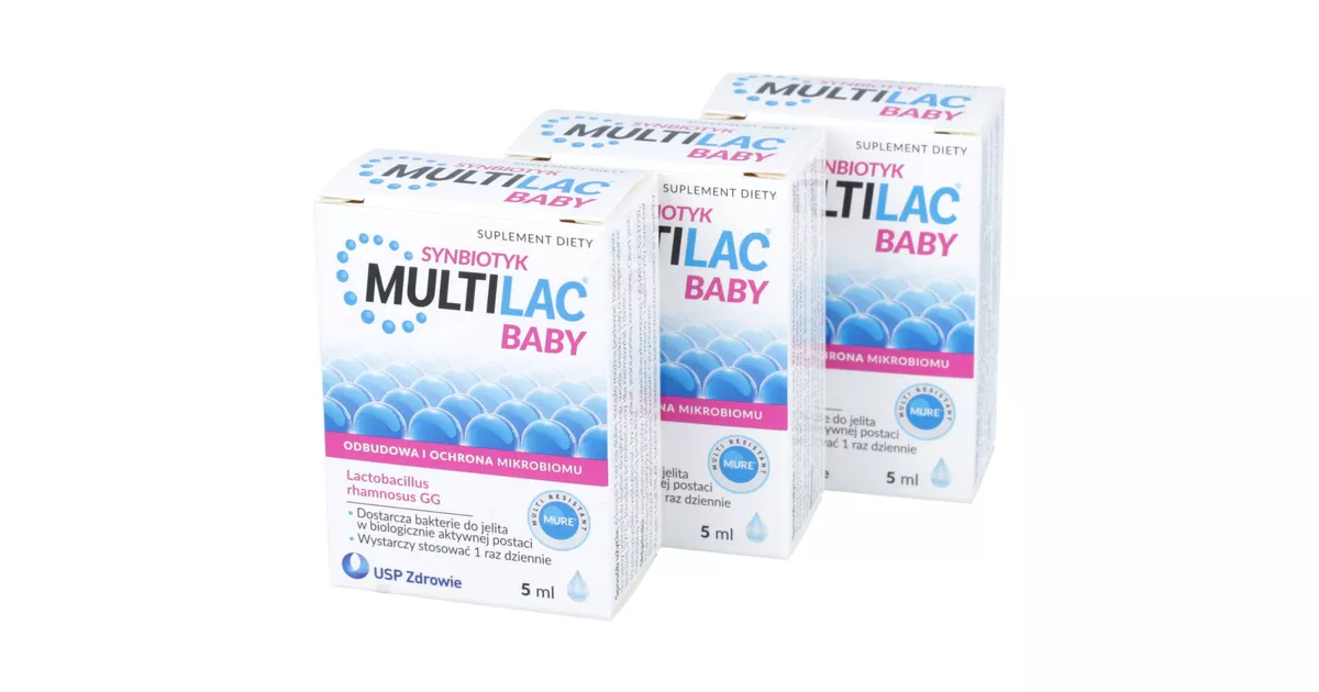 ZESTAW: 3 x Multilac Baby Synbiotyk, krople, 5 ml - skład, cena, opinie ...