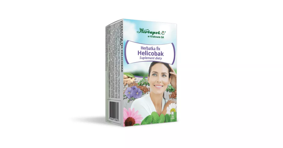 Herbapol Kraków Herbatka fix, Helicobak, 20 saszetek - skład, cena, opinie | iZielnik.pl