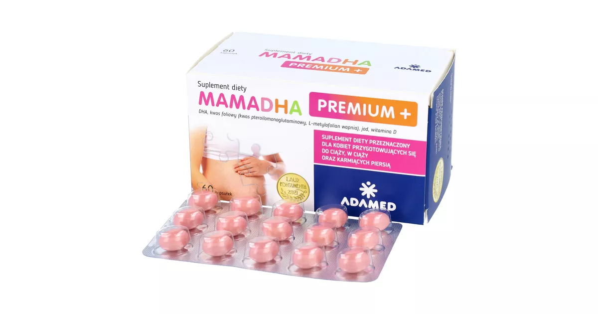 MamaDHA Premium+, 60 kapsułek - skład, cena, opinie | iZielnik.pl