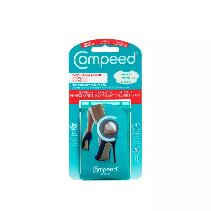 COMPEED - Plastry na pęcherze na piętach, średnie, 5 sztuk - skład, cena, opinie | iZielnik.pl