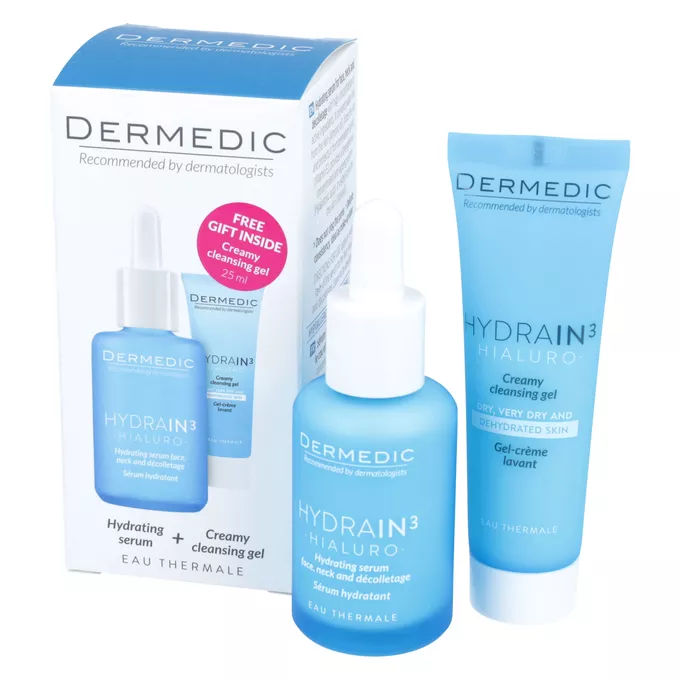 DERMEDIC HYDRAIN 3 HIALURO - serum nawadniające twarz, szyję i dekolt ...