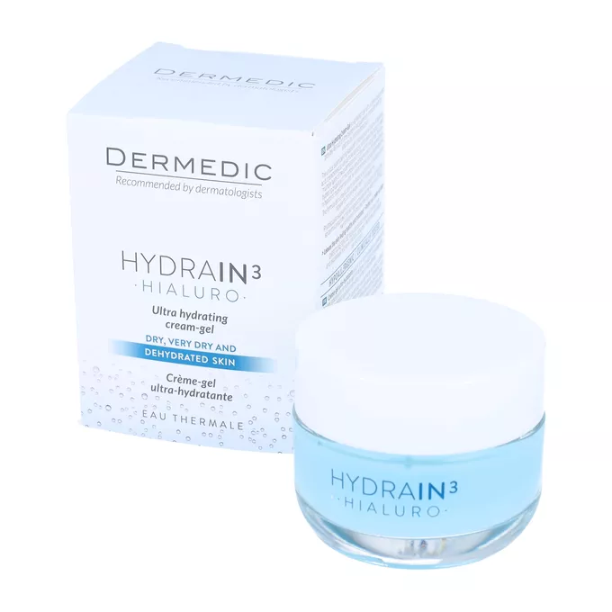 DERMEDIC HYDRAIN 3 HIALURO - krem-żel ultranawilżający, 50 ml - skład ...