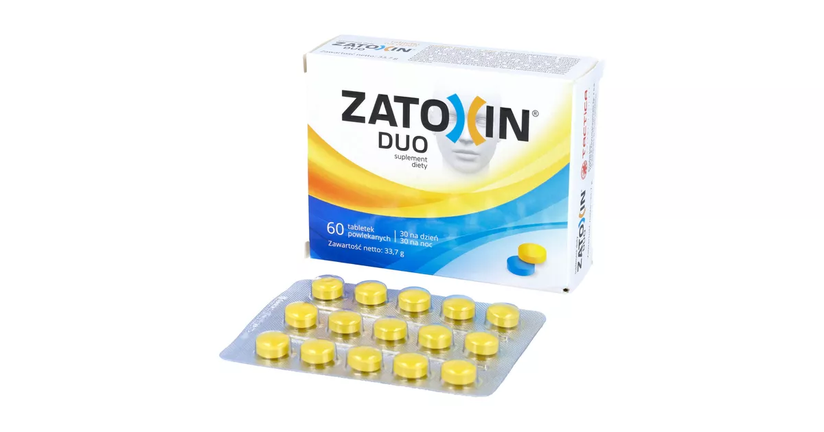 Zatoxin Duo, 30 tabletek na dzień + 30 tabletek na noc - skład, cena ...