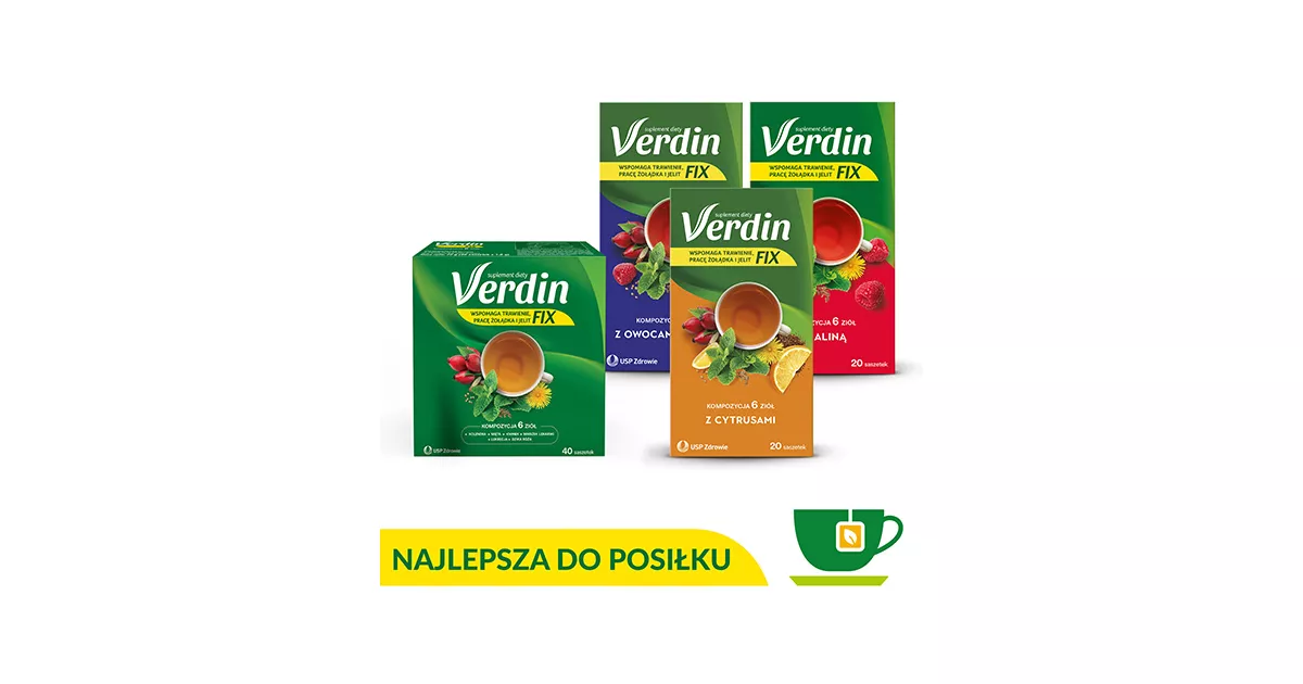 ZESTAW: Verdin Fix, 40 saszetek + Verdin Fix z cytrusami, 20 saszetek ...