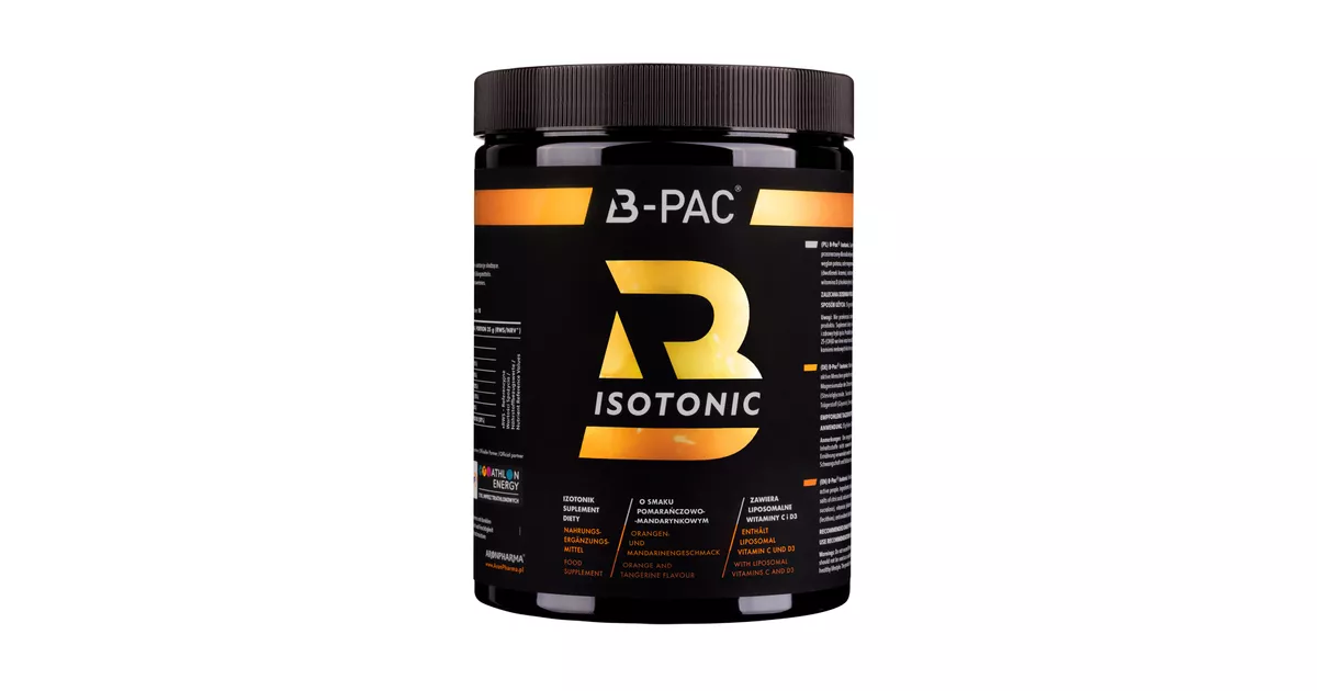 B-PAC Isotonic, smak pomarańczowo-mandarynkowy, 350 g - skład, cena ...