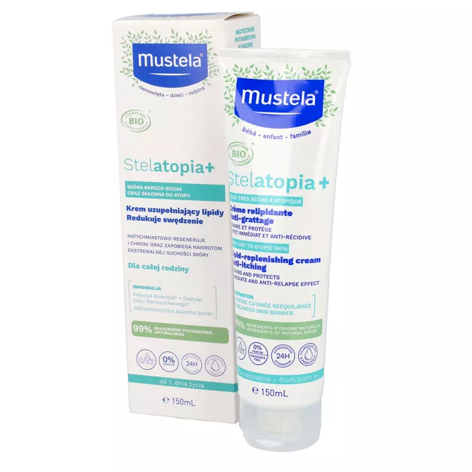 Mustela Stelatopia+ - Krem uzupełniający lipidy, 150 ml - skład, cena ...