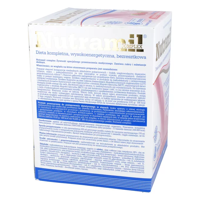 Olimp, Nutramil Complex o smaku truskawkowym, 7 saszetek - skład, cena ...