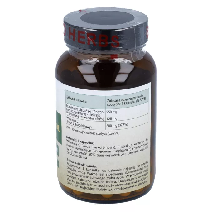 Bio Herbs Trans Resweratrol + Witamina C, 60 kapsułek - skład, cena ...