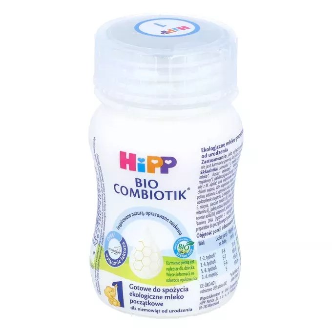 ZESTAW: 10 x HIPP 1 BIO Combiotik - ekologiczne mleko początkowe, 90 ml ...
