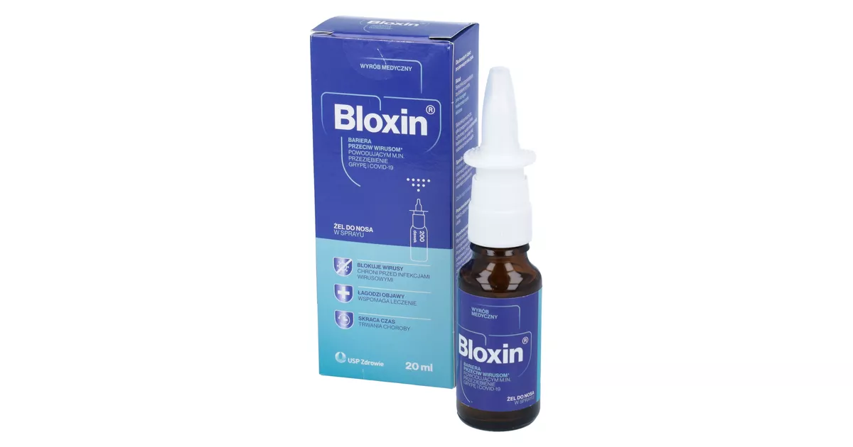 Bloxin - żel do nosa w sprayu, bariera przeciw wirusom, 20 ml - skład ...