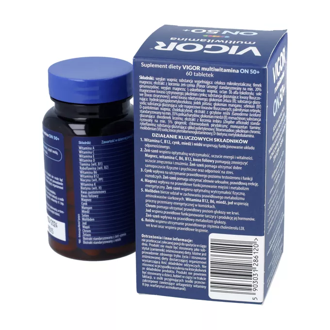 Vigor Multiwitamina On 50+, 60 tabletek - skład, cena, opinie | iZielnik.pl