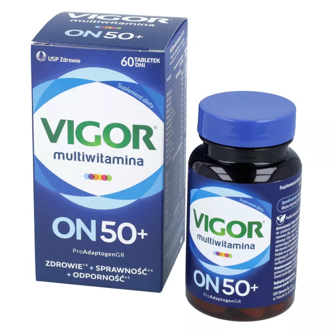 Vigor Multiwitamina On 50+, 60 tabletek - skład, cena, opinie | iZielnik.pl