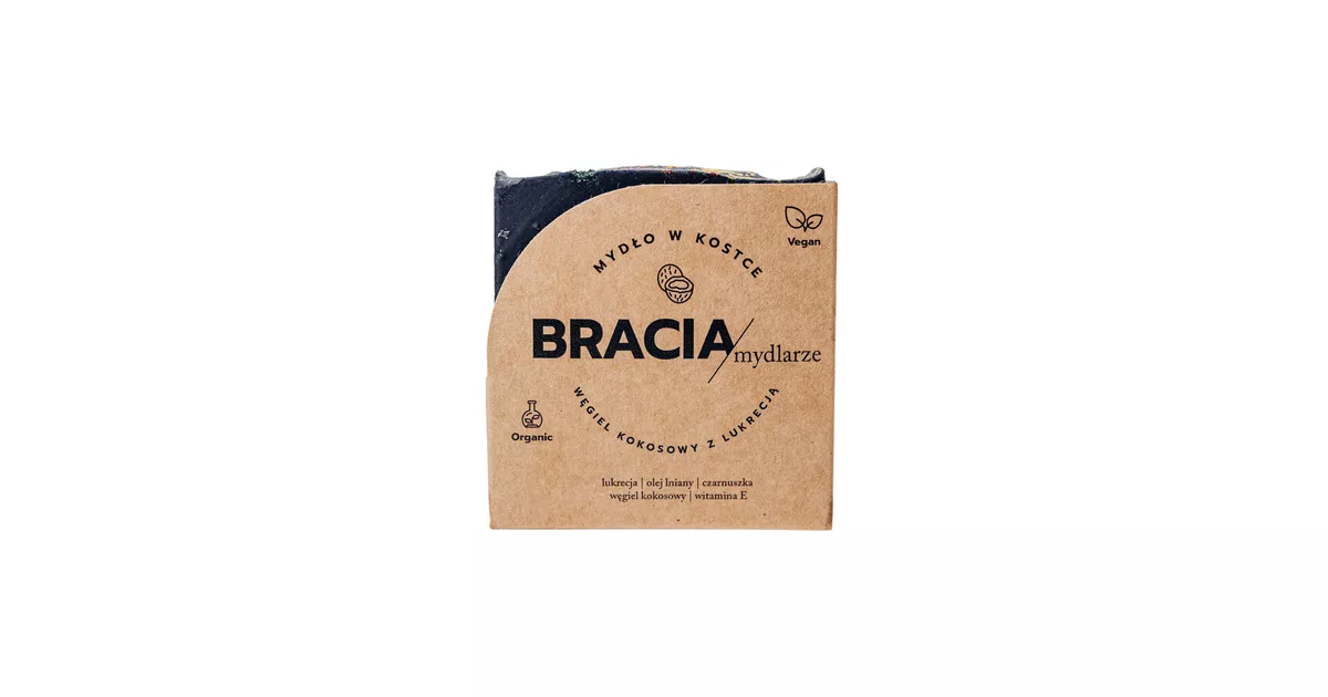 Bracie Mydlarze - Mydło Węgiel kokosowy z lukrecją, 120 g - skład, cena ...