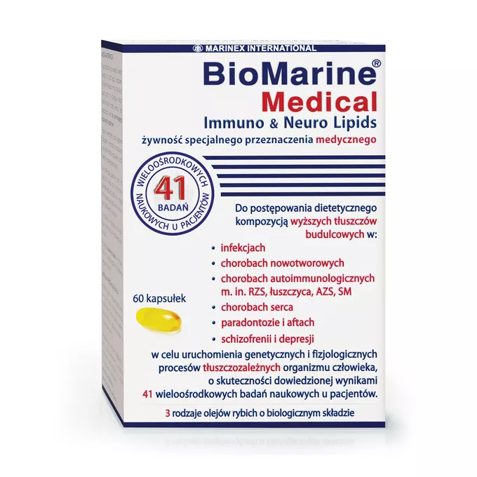 BioMarine Medical Immuno Neuro Lipids, 60 kapsułek - skład, cena ...