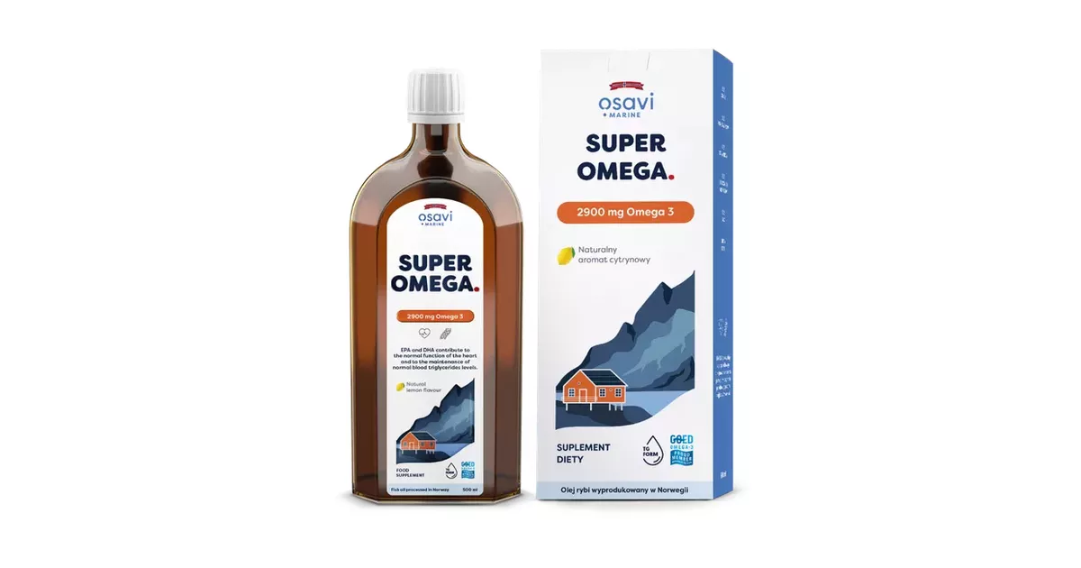 Osavi Super Omega, 2900 mg Omega 3, naturalny aromat cytrynowy, 500 ml - skład, cena, opinie ...