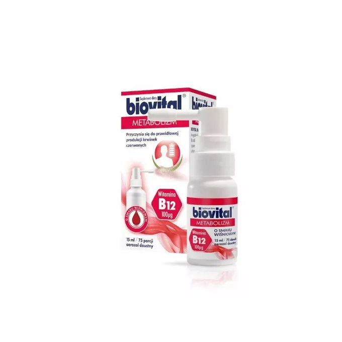Biovital, Metabolizm B12 spray, 15 ml - skład, cena, opinie | iZielnik.pl