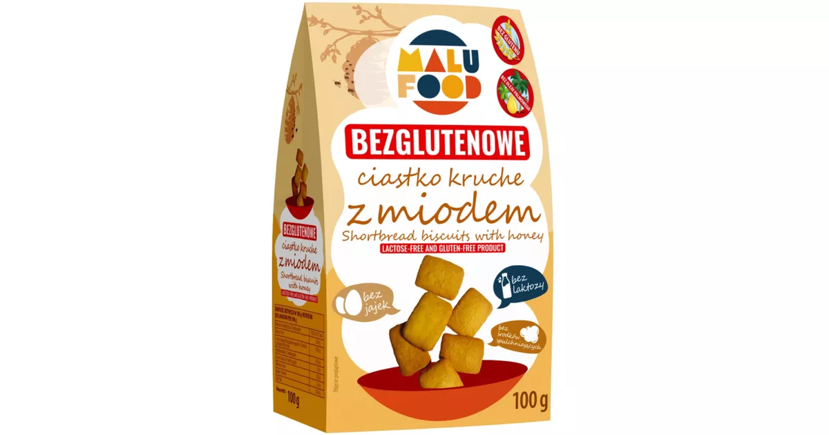 Malu Food - ciastka kruche z miodem, 100 g - skład, cena, opinie ...
