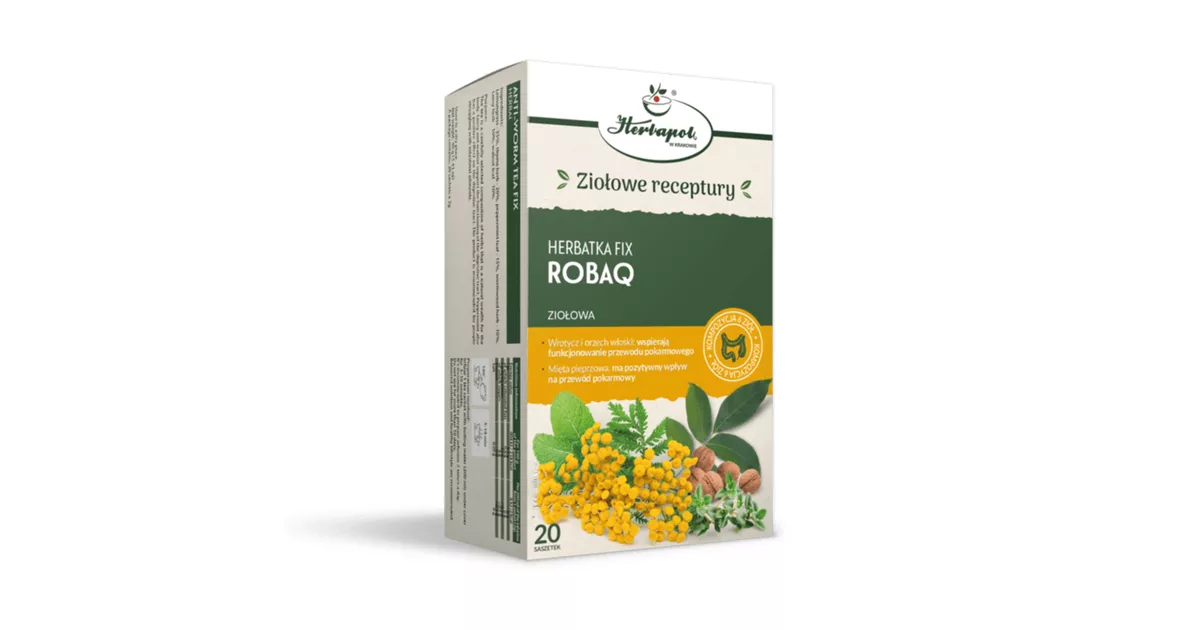 Herbapol Kraków Herbatka fix, Robaq, 20 saszetek - skład, cena, opinie | iZielnik.pl