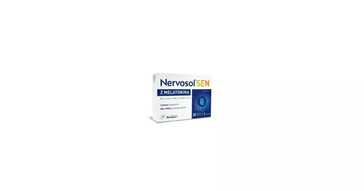 Nervosol Sen Z Melatoniną, 20 tabletek - skład, cena, opinie | iZielnik.pl
