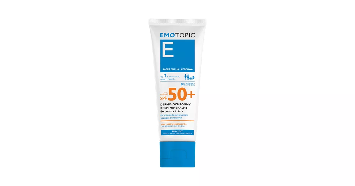 EMOTOPIC - Mineralny krem ochronny SPF 50+ MED+ do twarzy i ciała, 75 ml - skład, cena, opinie ...