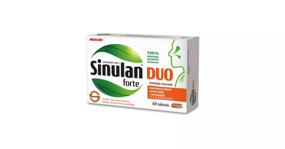 Sinulan Duo Forte, 60 tabletek - skład, cena, opinie | iZielnik.pl