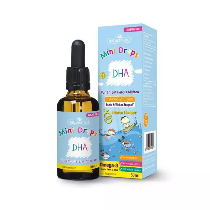 Natures Aid Mini Drops - DHA, krople, 50 ml - skład, cena, opinie ...