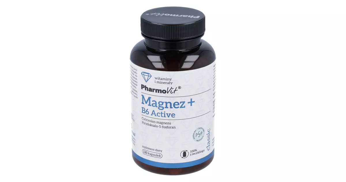 PharmoVit Magnez + B6 Active, 120 kapsułek - skład, cena, opinie ...