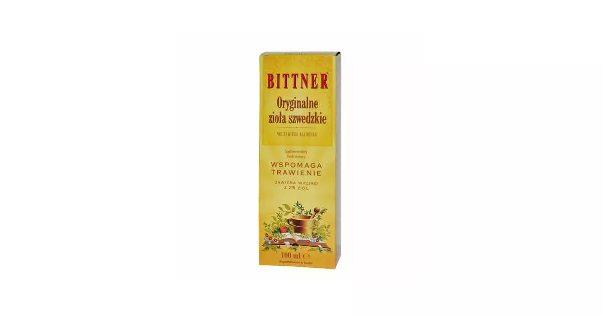 BITTNER - oryginalne zioła szwedzkie, wspomagają trawienie, tonik, 100 ...