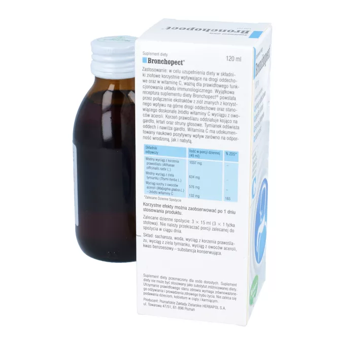 Bronchopect - suplement diety wspomagający drogi oddechowe oraz ...