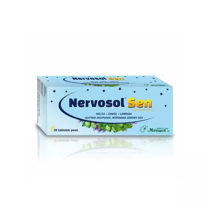 Herbapol, Nervosol Sen, 20 tabletek - skład, cena, opinie | iZielnik.pl
