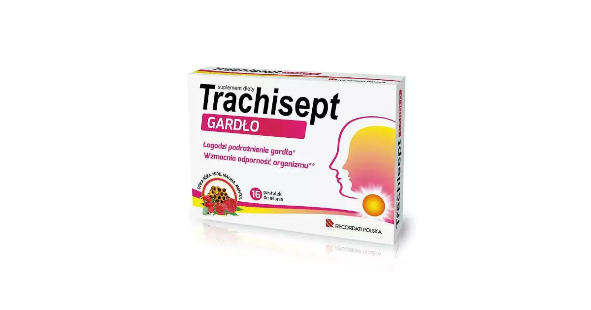 Trachisept suplement diety miód, dzika róża i malina - pastylki do ...