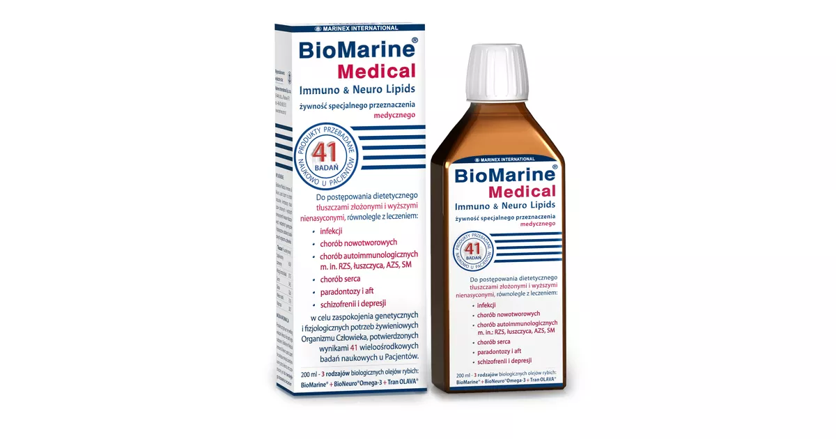 BioMarine - Medical Immuno and Neuro Lipids (żspm), 200 ml - skład ...