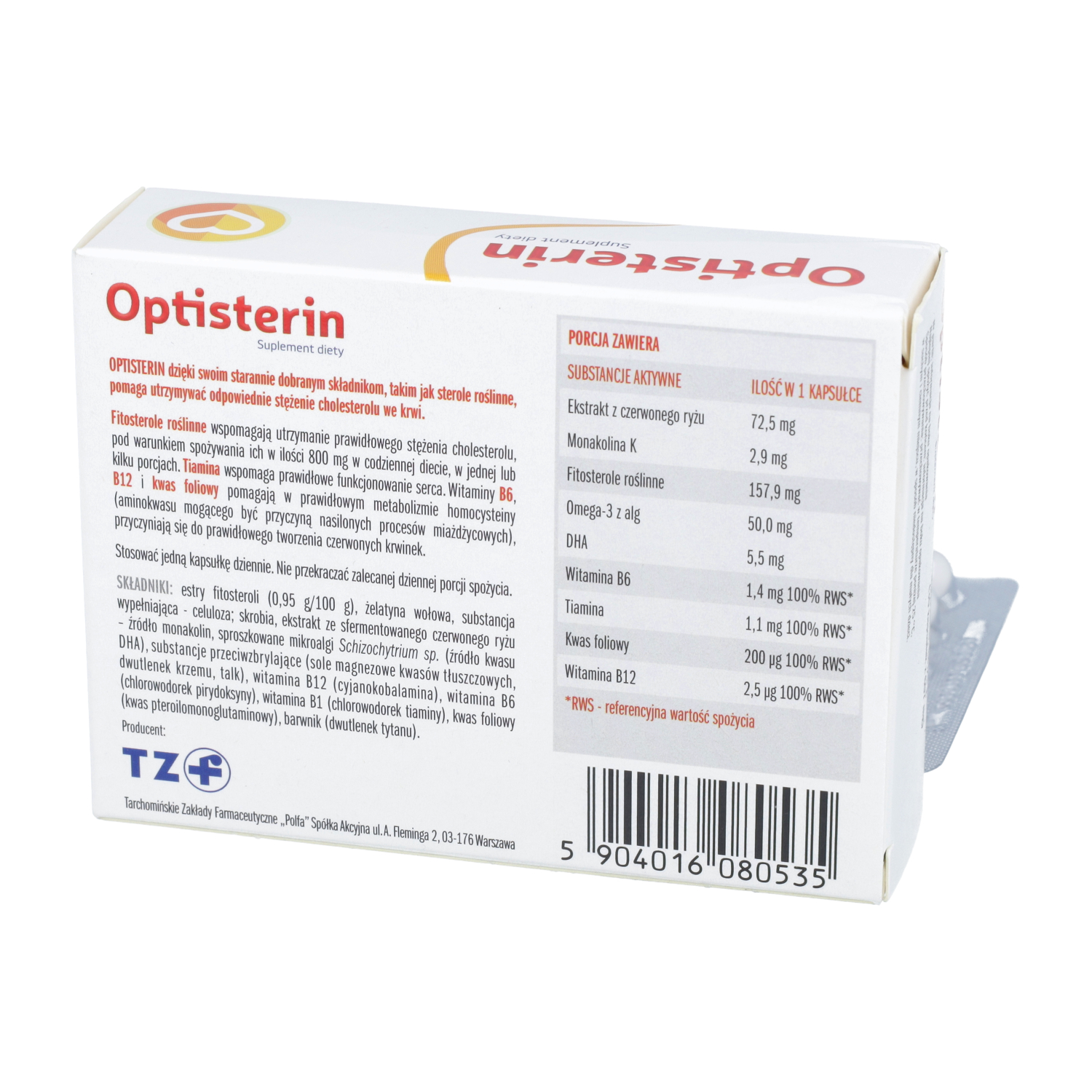 Optisterin, 30 kapsułek - skład, cena, opinie | iZielnik.pl