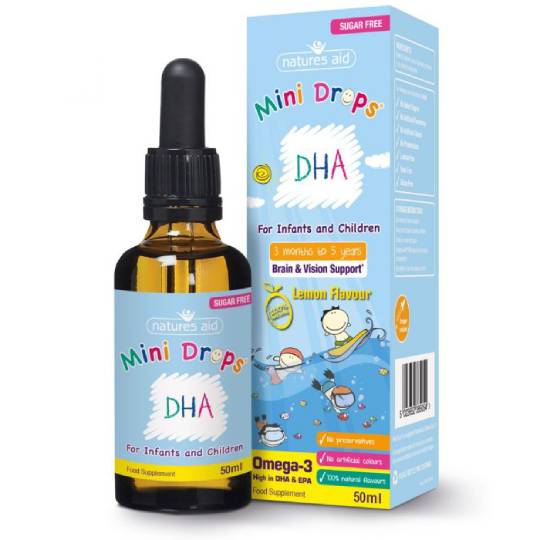 Natures Aid Mini Drops - DHA, krople, 50 ml - skład, cena, opinie ...
