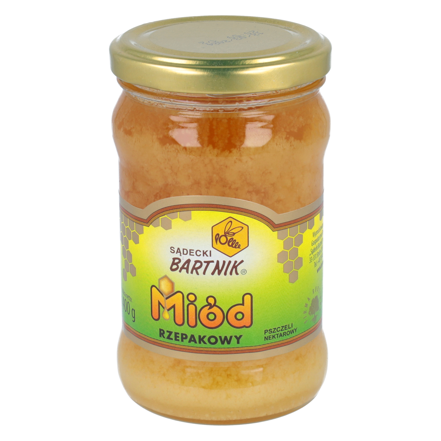 BARTNIK Miód Rzepakowy - pszczeli, nektarowy, 400 g (Data ważności: 13. ...