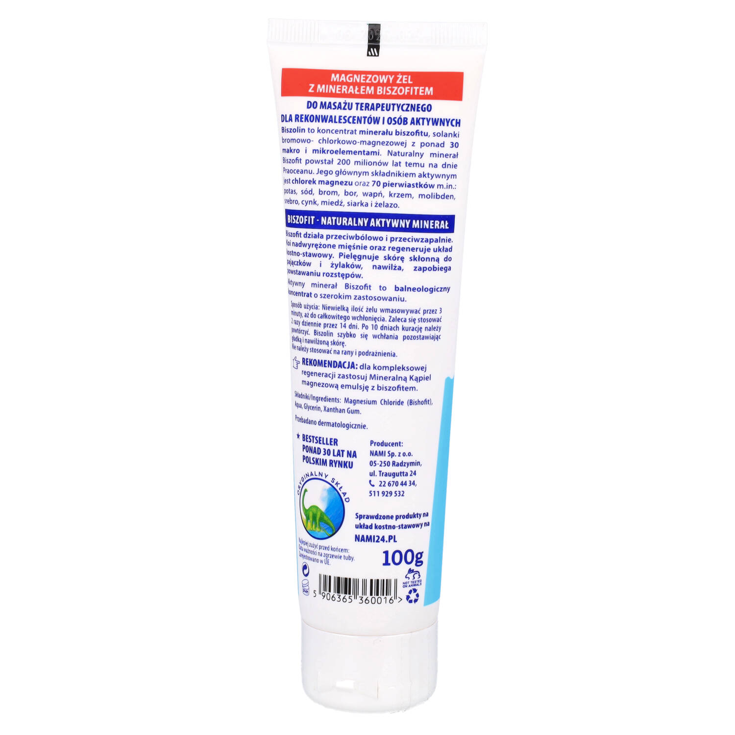 NAMI - BISZOLIN, żel/balsam mineralny z biszofitem, na bóle układu kostno-stawowego, 100 g ...